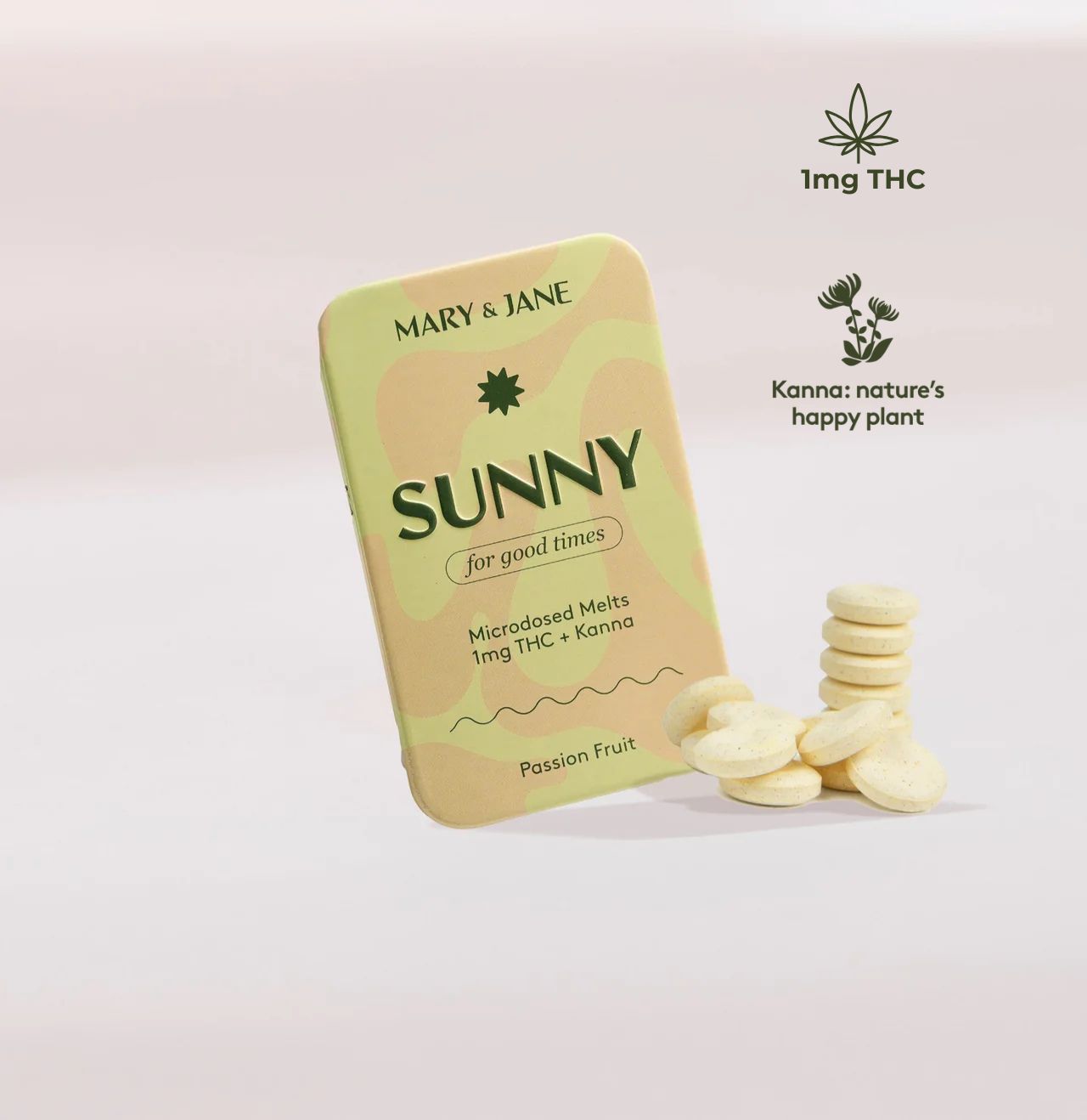 Sunny Melts | 1mg Microdosed THC & Kanna Edibles